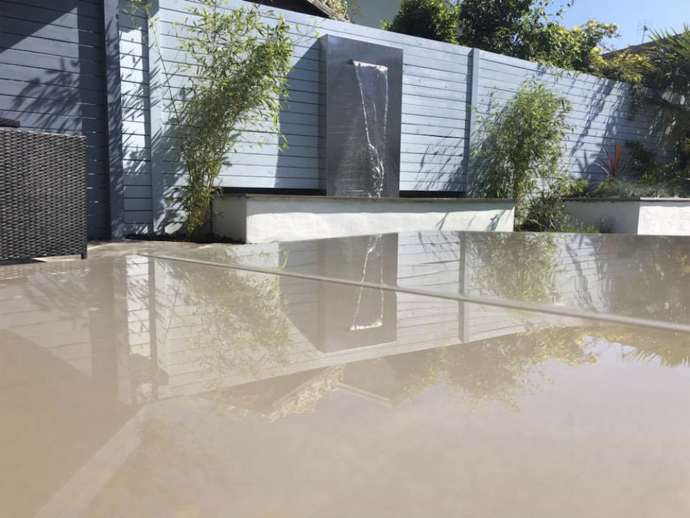 Water feature designed and built by Evergreen Wales | Evergreen Wales